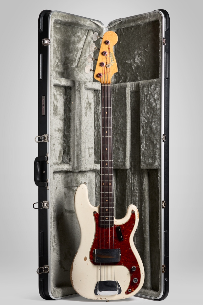 1964 Fender Precision Bass Olympic White Refin | Spring | Instrumentos ...